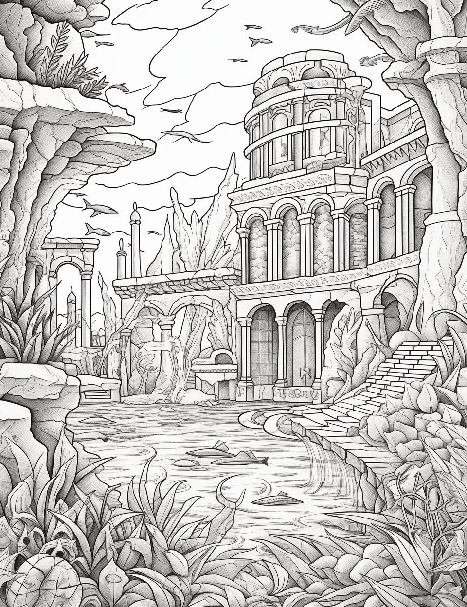 9 Lost Civilizations Coloring Book Pages Coloring Page - Etsy