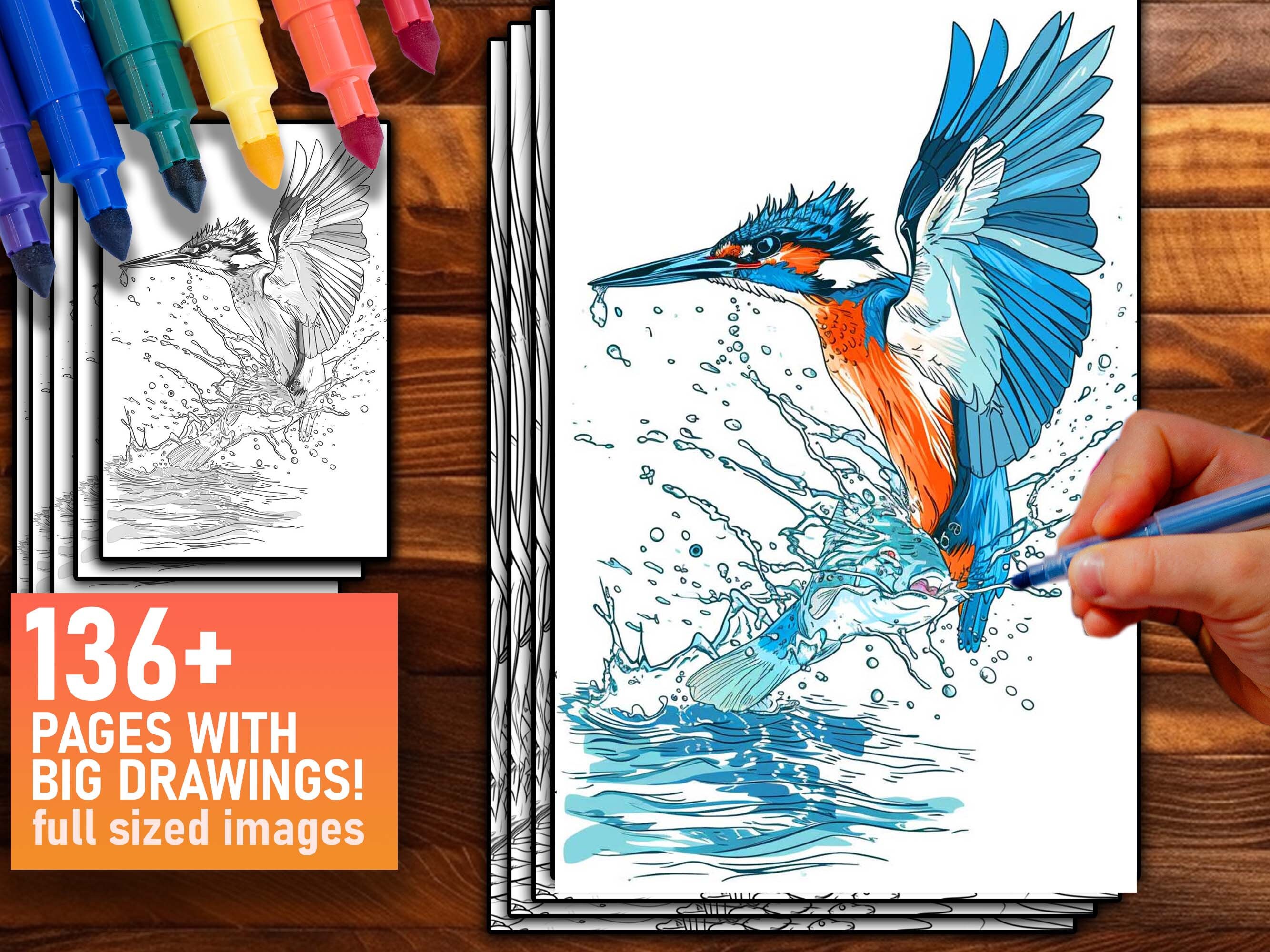 135 Bird Coloring Pages for Adults, Bird Coloring Sheets, Adult ...
