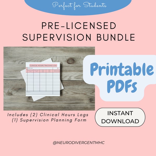 Clinical Supervision Template - Etsy