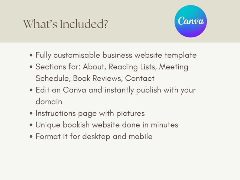 Canva Website Template for Book Clubs, Book Reviewers, Bookstores ...
