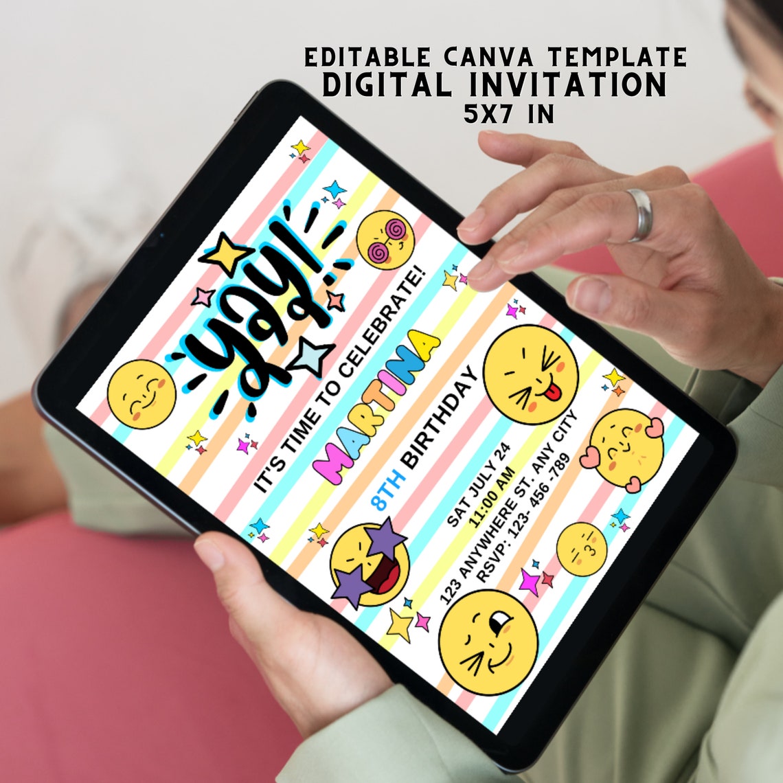 Emoji Birthday Invitation Emoji Party Emoji Party Invitation Emoji ...