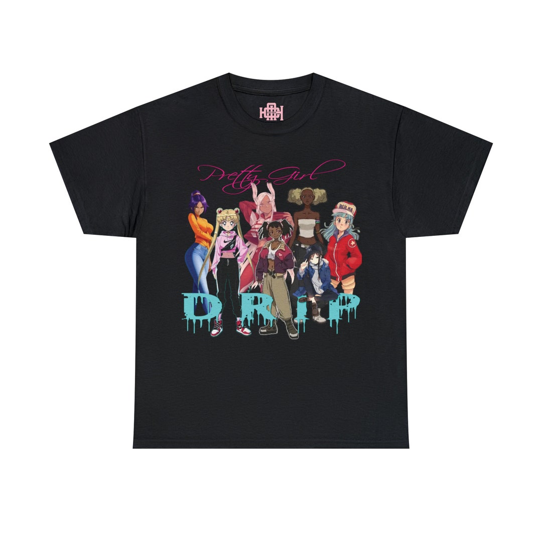 Pretty Girl Anime Drip Tee - Etsy