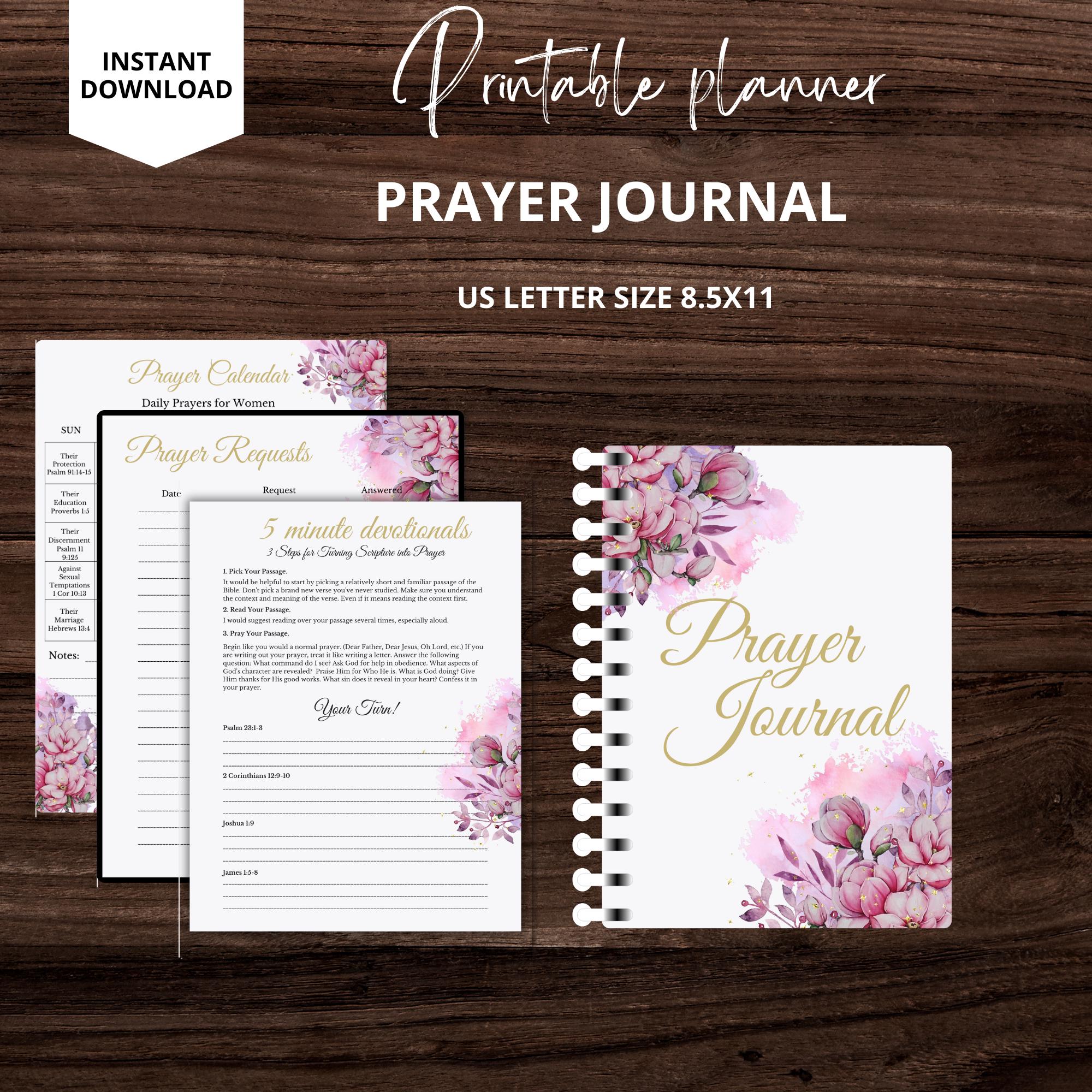 Prayer Journal Printable Bible Study Guide Gratitude Journal Digital ...