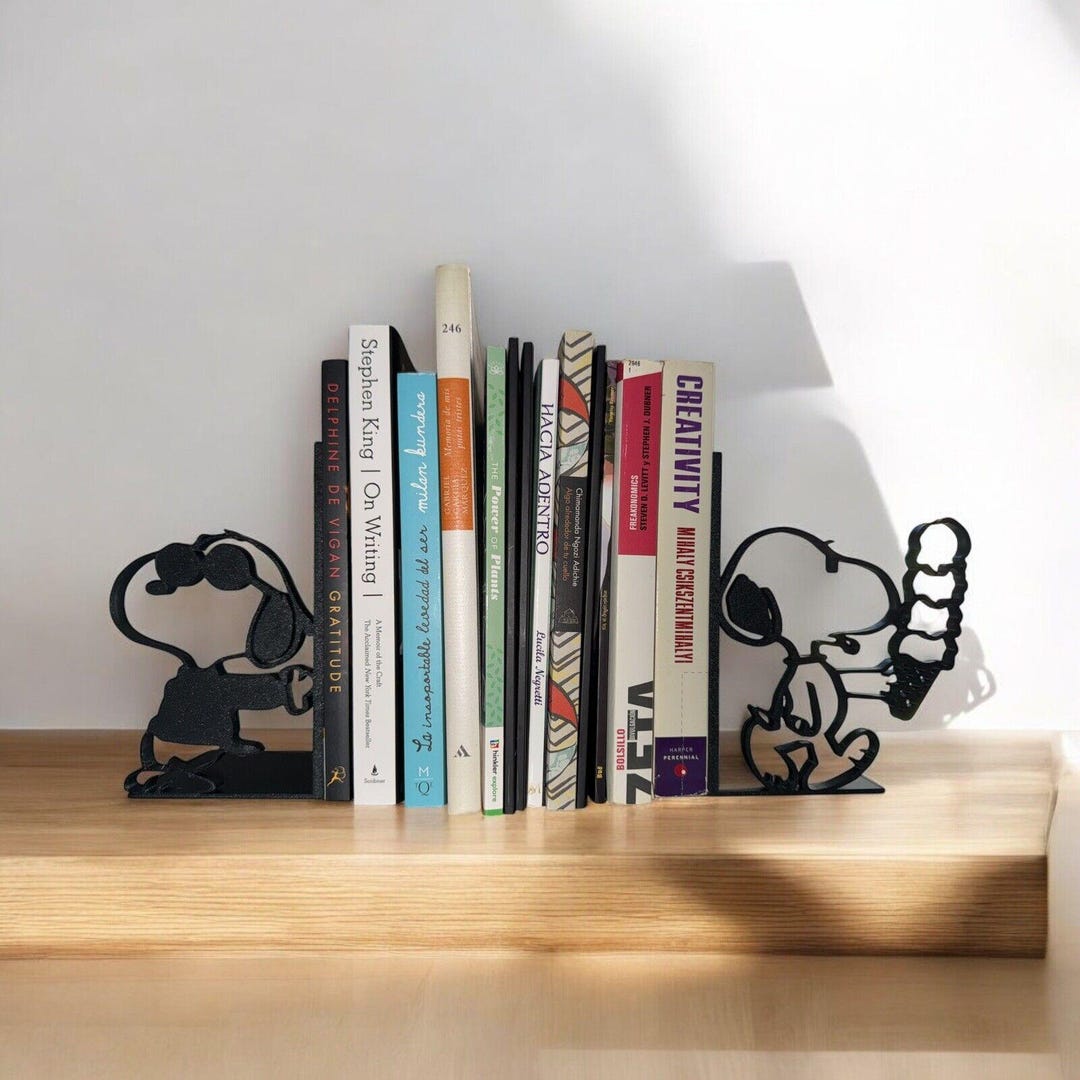 Snoopy Lovers. Snoopy Bookends for Your Books. Cute Book Holder ...