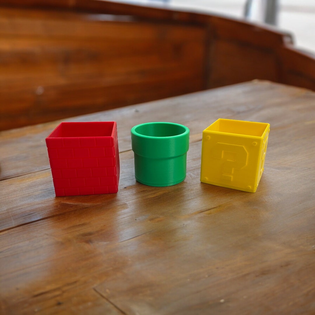 Set of Pots With Super Mario Theme for Cactus - Etsy