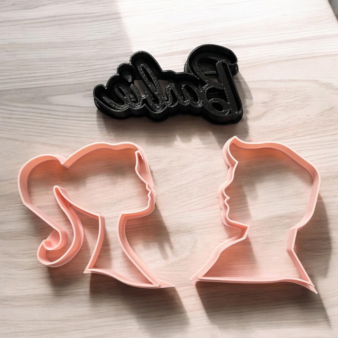 Barbie and Ken Cookie Cutter Set. Cookie Molds - Etsy