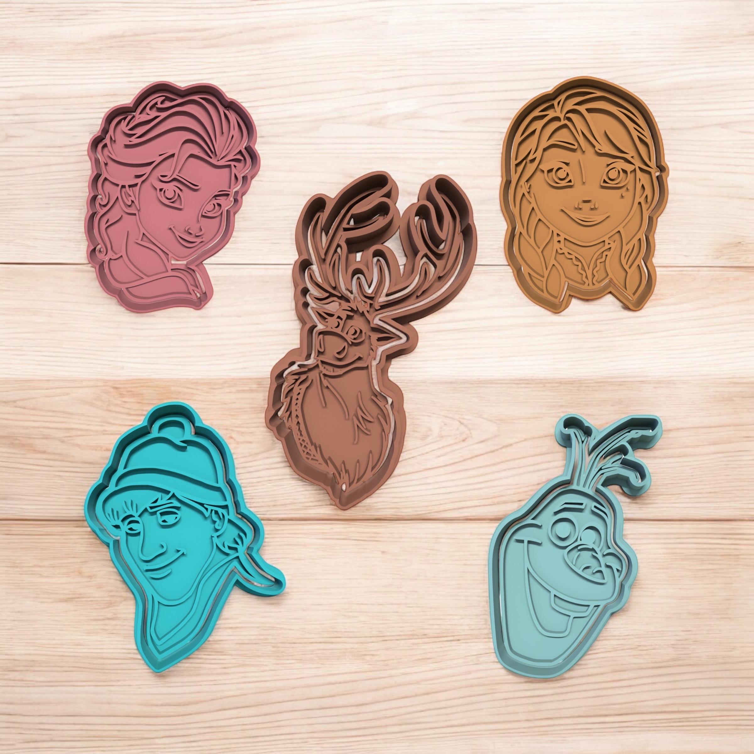 Frozen Disney Cookie Cutter Set of 5 Cookie Cutters - Etsy