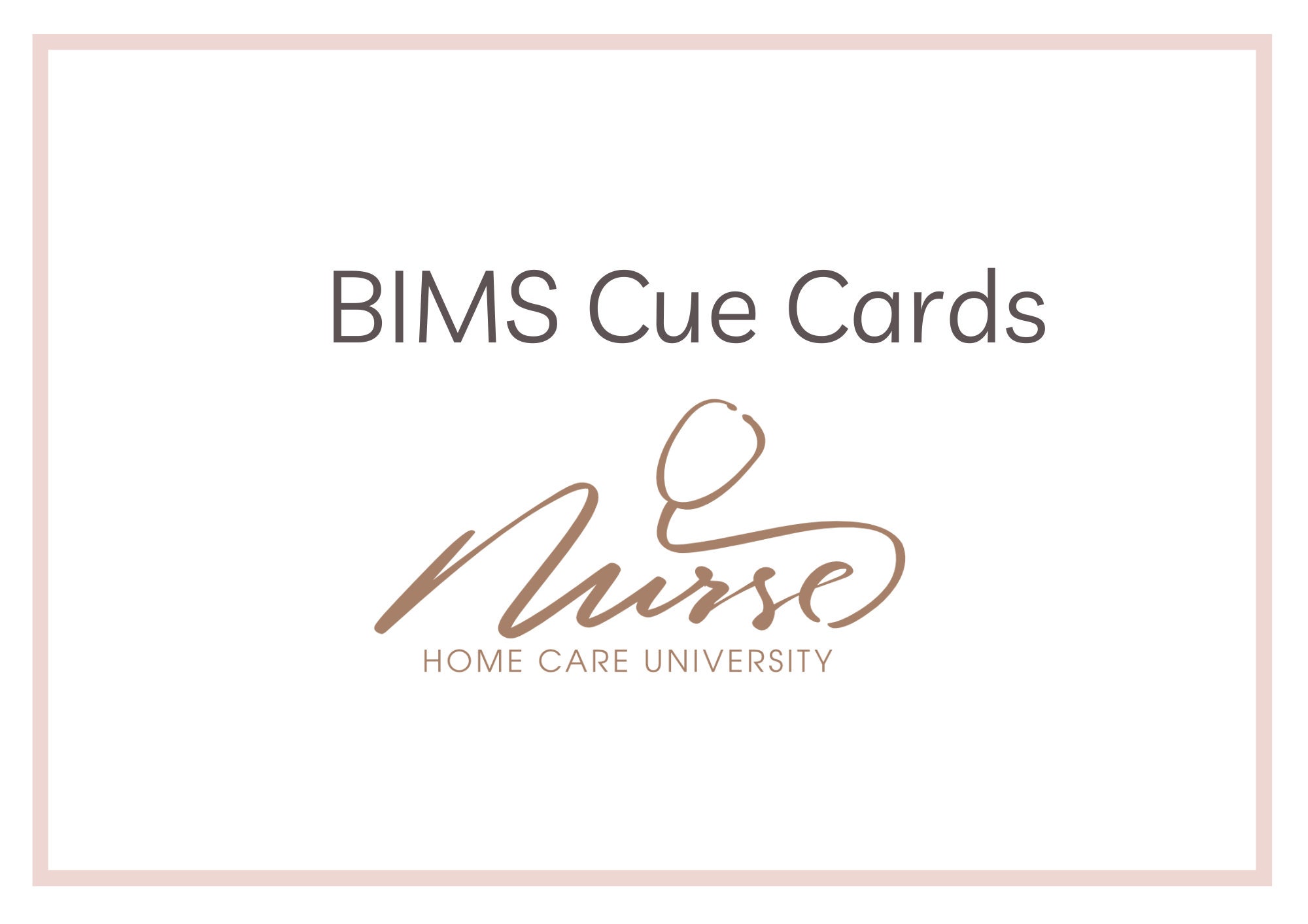 OASIS-E BIMS Cue Cards - Etsy