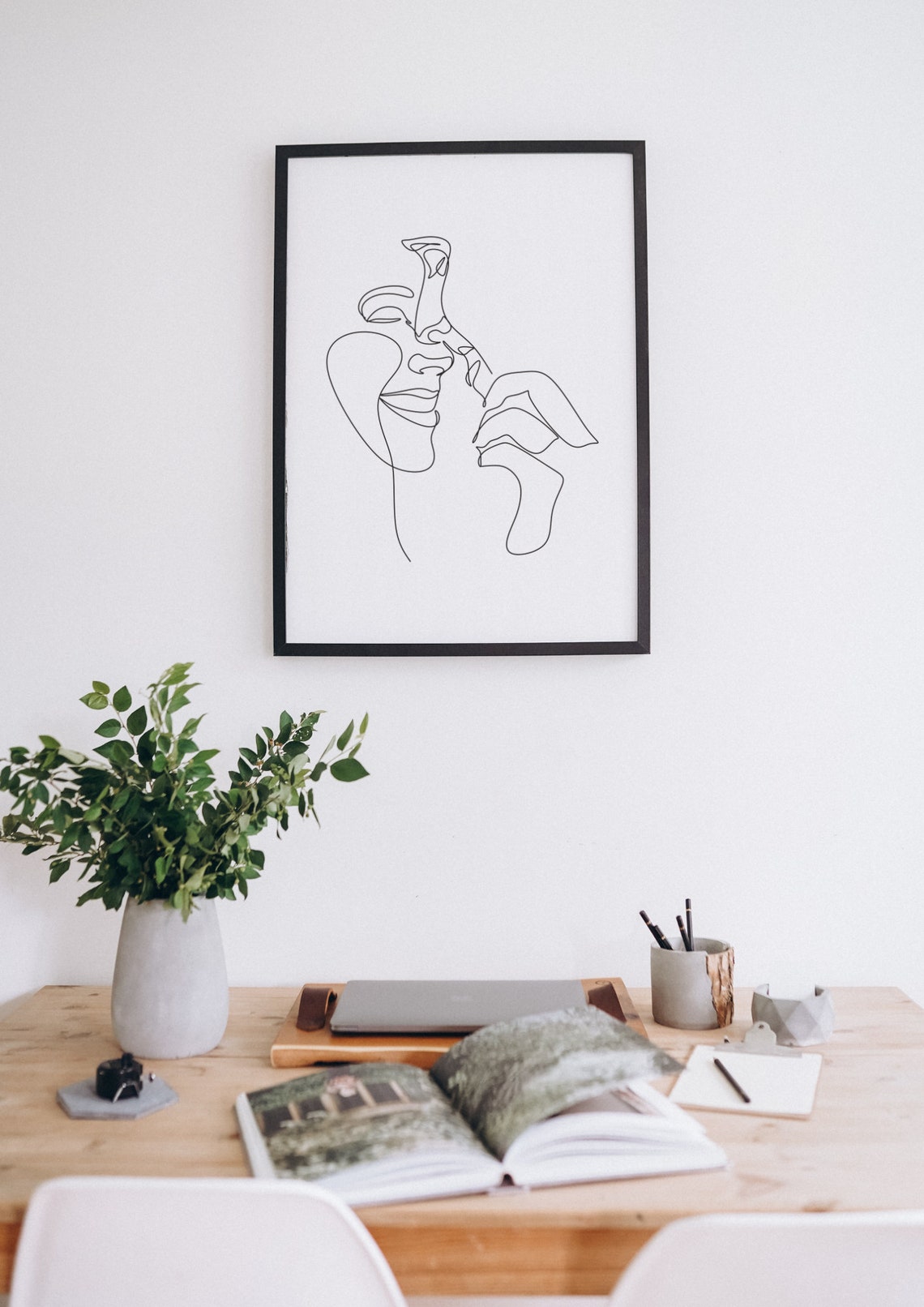 One Line Art Couple, DIGITAL DOWNLOAD, Line Art Couple, Minimal Wall ...