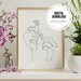 One Line Art Couple, DIGITAL DOWNLOAD, Line Art Couple, Minimal Wall ...