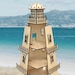 Lighthouse W/led Beacon Light Natural Wood Finish Model Lighthouse LED ...