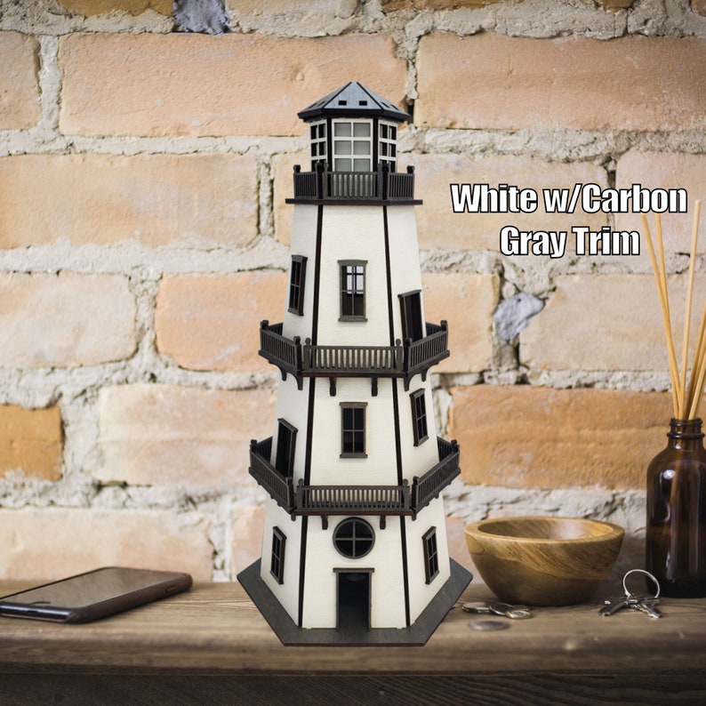 Lighthouse W/led Beacon Light Premium Finish - 3 Color Stain ...