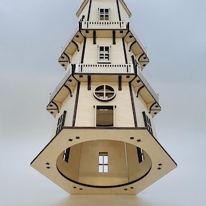 Lighthouse Tree Topper W/led Beacon Light - Natural Wood Finish ...