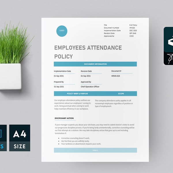 Attendance Policy Template - Etsy