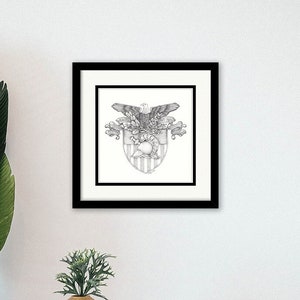 West Point Crest - Hand Drawn Print - United States Military Academy ...