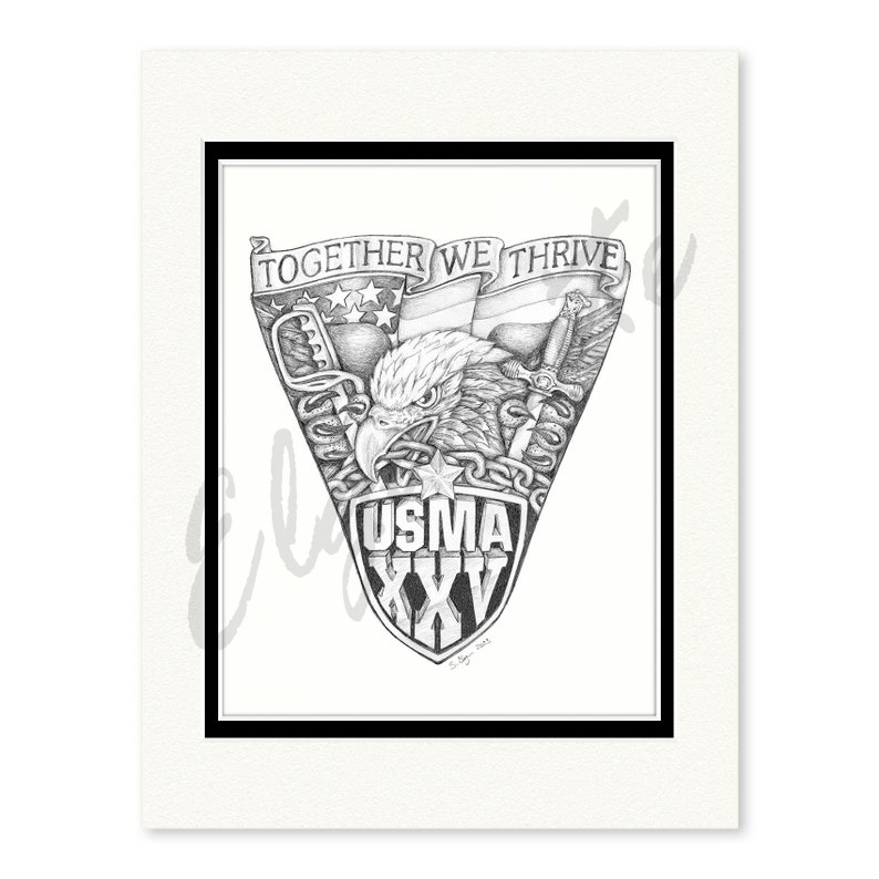 2025 Class Crest Hand Drawn Print West Point USMA Drawing Wall Art - Etsy