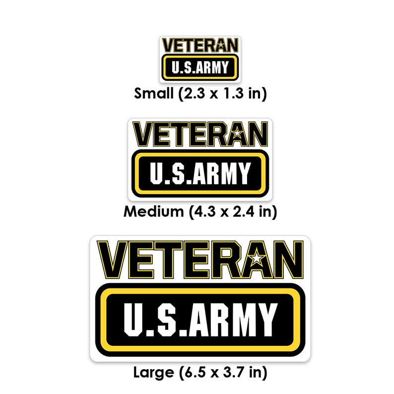 US Army Veteran - Vinyl Sticker or Magnet - Indoor or Outdoor - Etsy