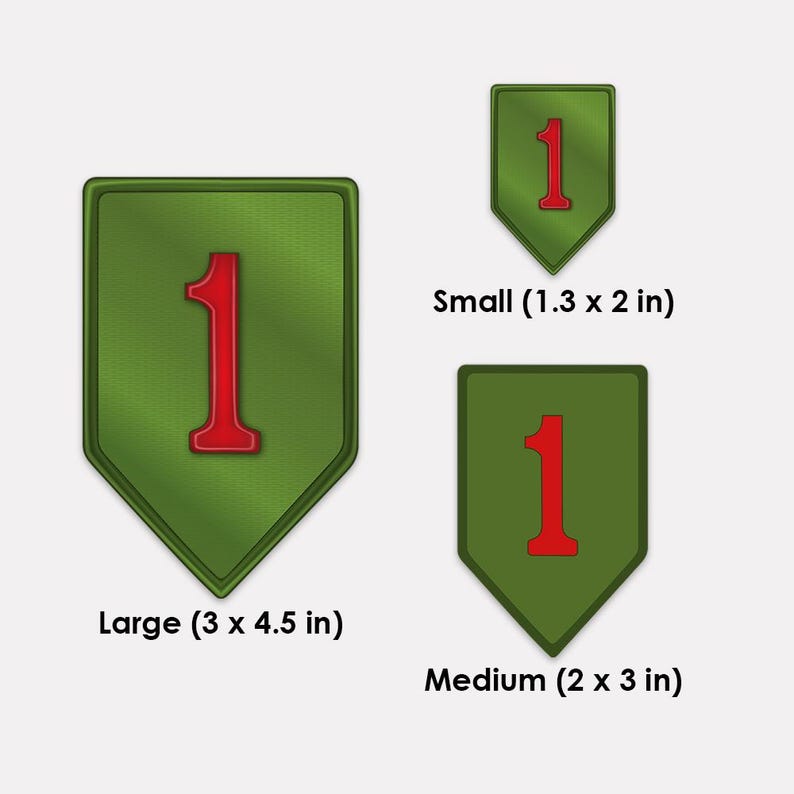 Big Red One - 1st Infantry Division Patch - Vinyl Sticker or Magnet ...