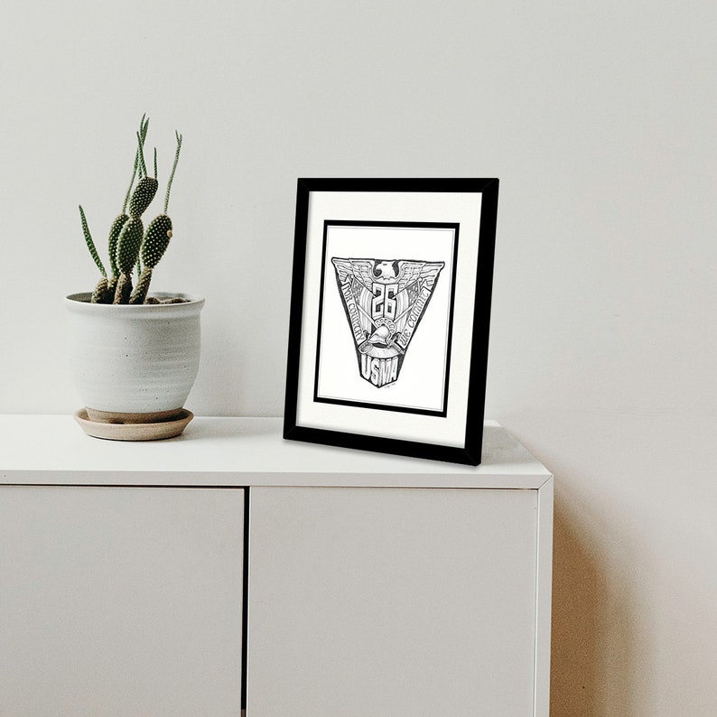 2026 Class Crest - Hand Drawn Print - West Point - USMA - Drawing Wall ...