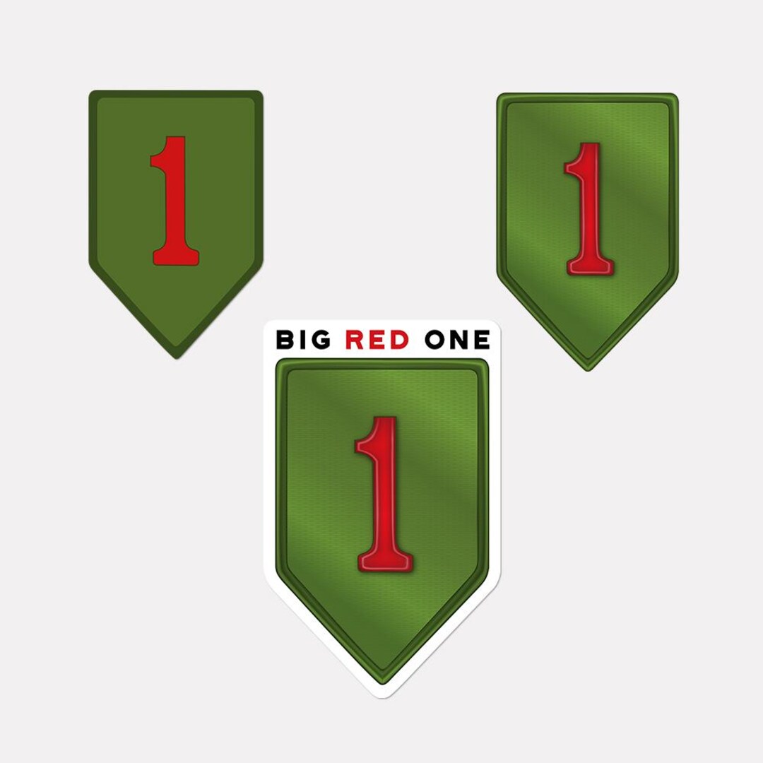 Big Red One - 1st Infantry Division Patch - Vinyl Sticker or Magnet ...