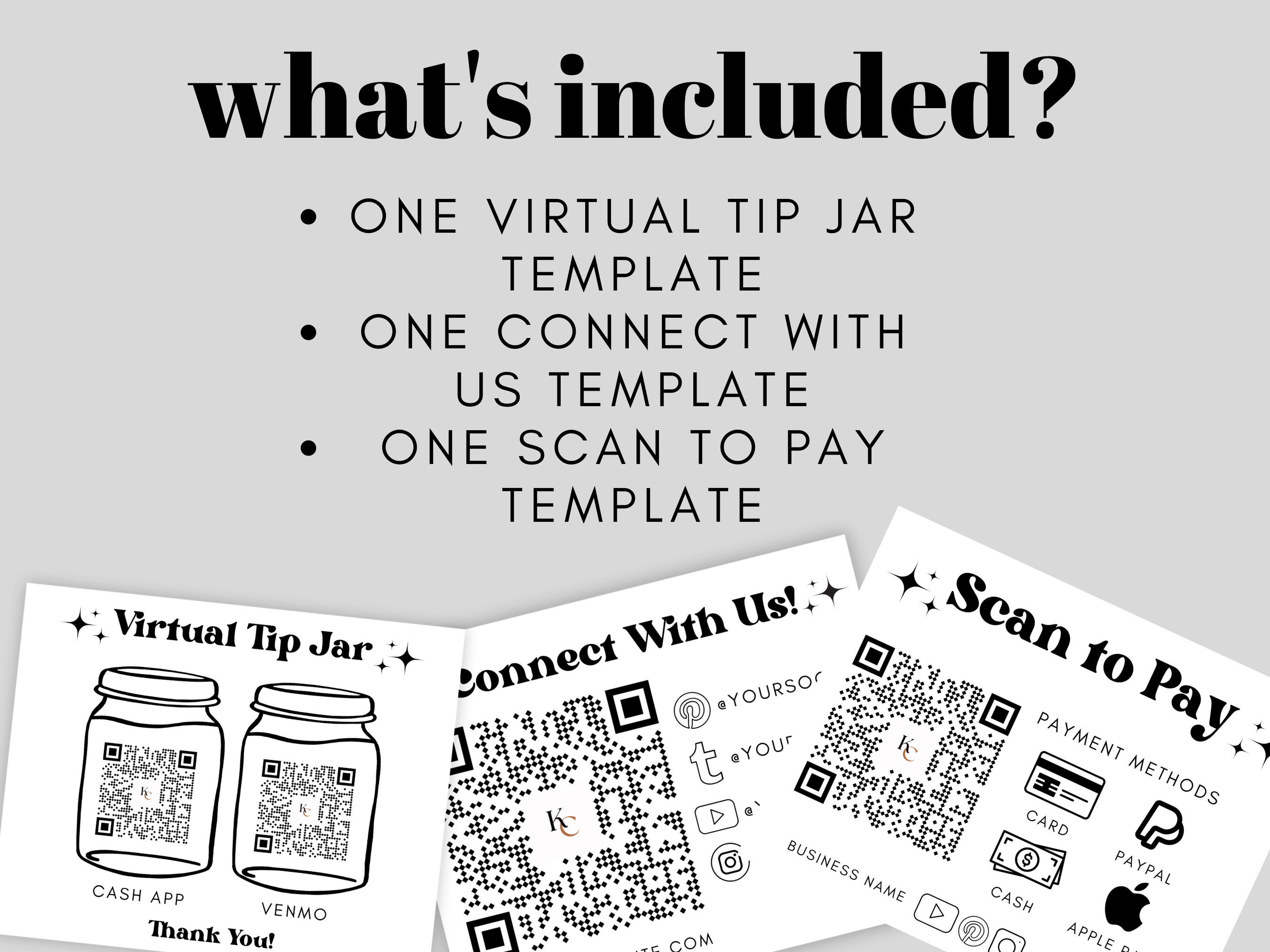 Small Business QR Code Sign Templates, Vendor Booth Sign Templates ...