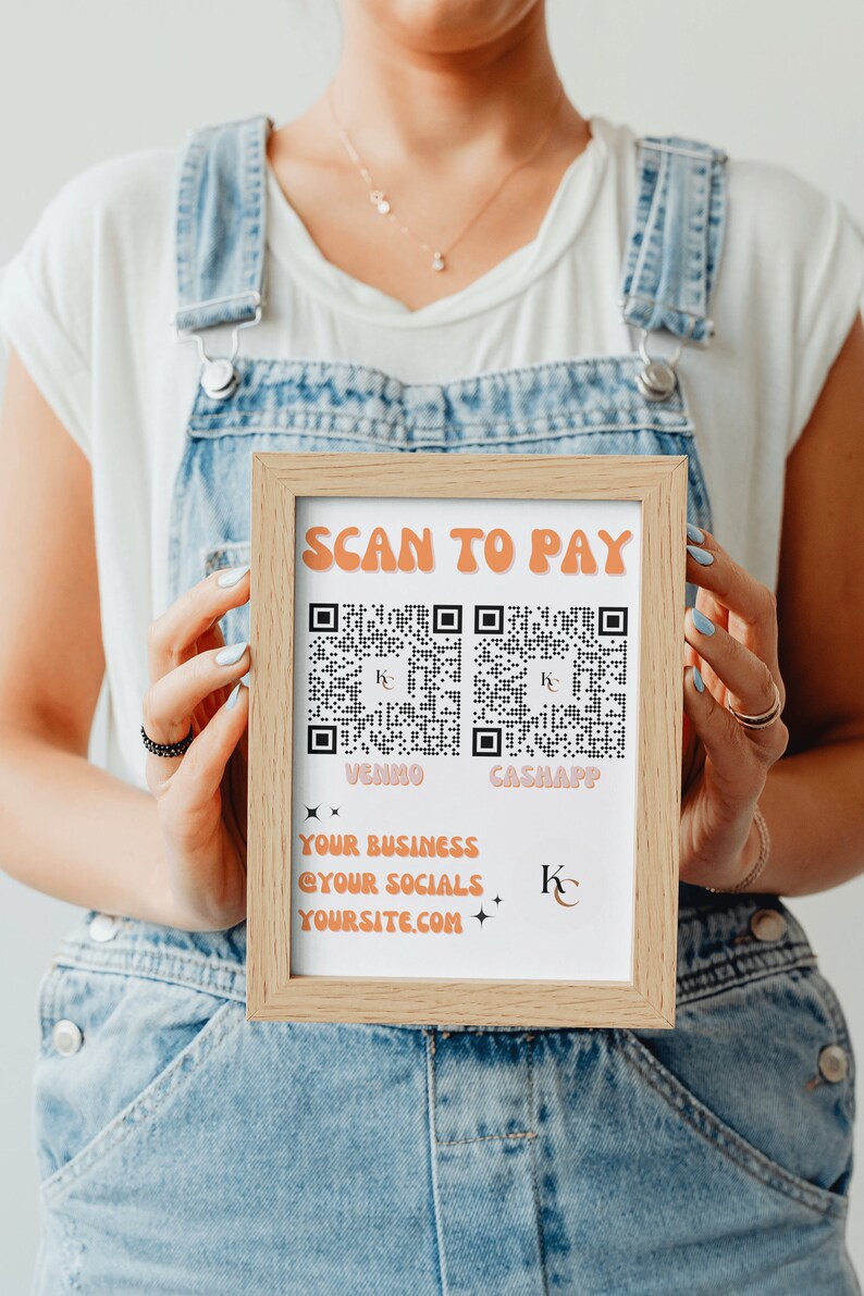 Halloween Scan to Pay Sign, Editable Scan to Pay, Small Business Sign ...