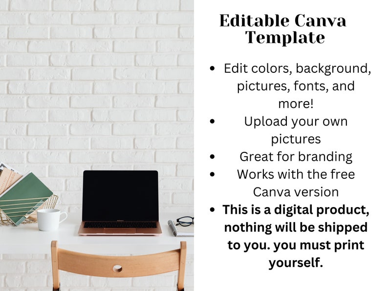 Customizable Sign Template, Printable Sign, Business Sign Template ...