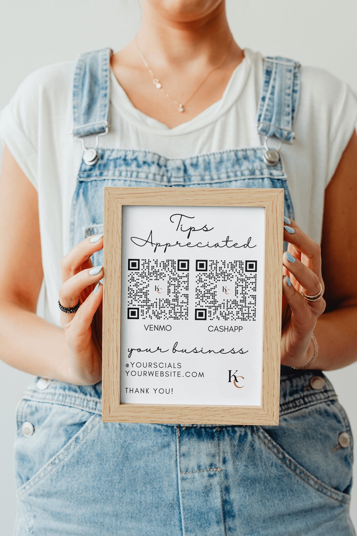 Tip Sign, Small Business Tips Sign, Venmo Tip Sign, Virtual Tip Jar, Qr ...