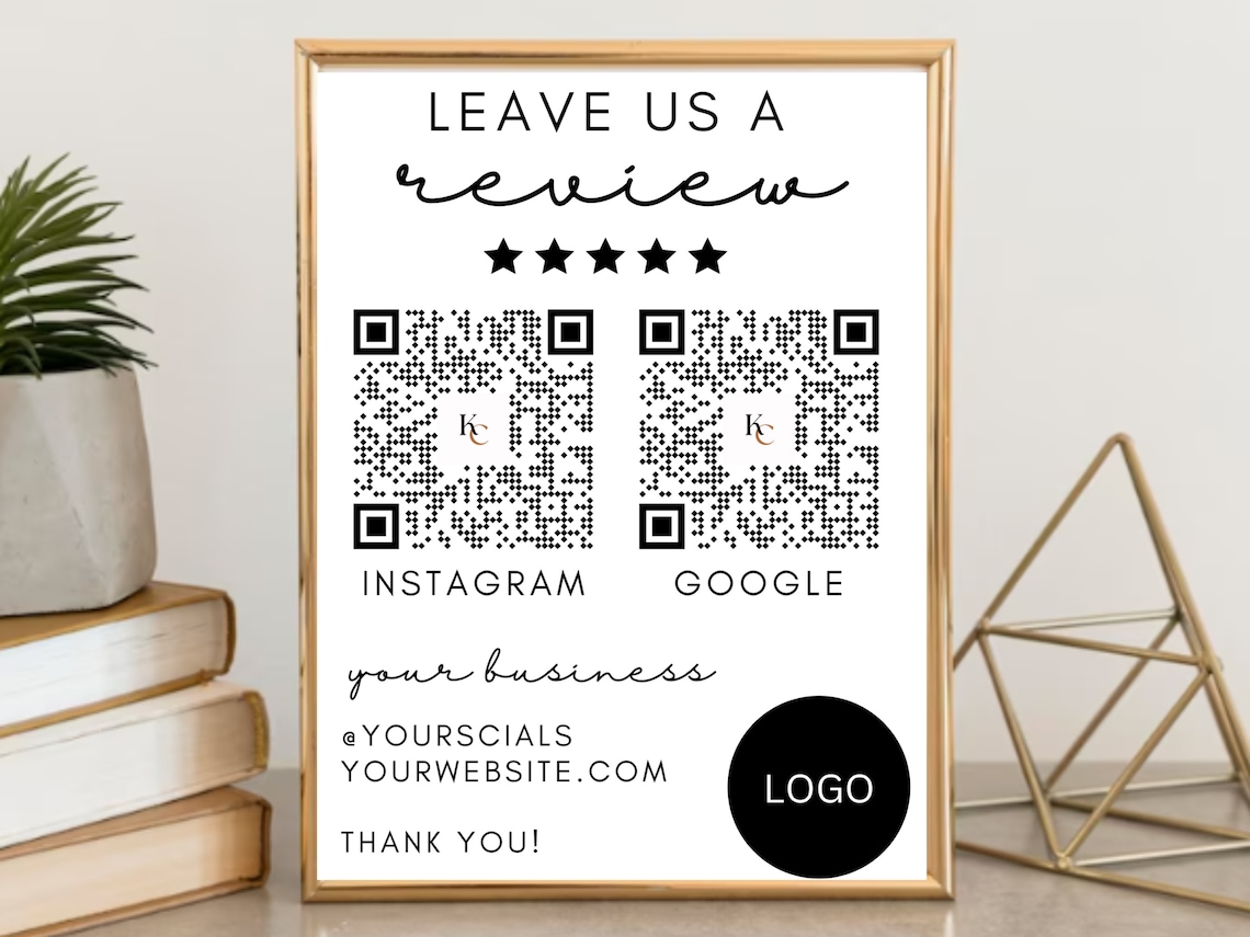 Leave a Review Sign Template Vendor Booth Sign Small - Etsy