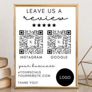 Leave a Review Sign Template Vendor Booth Sign Small - Etsy