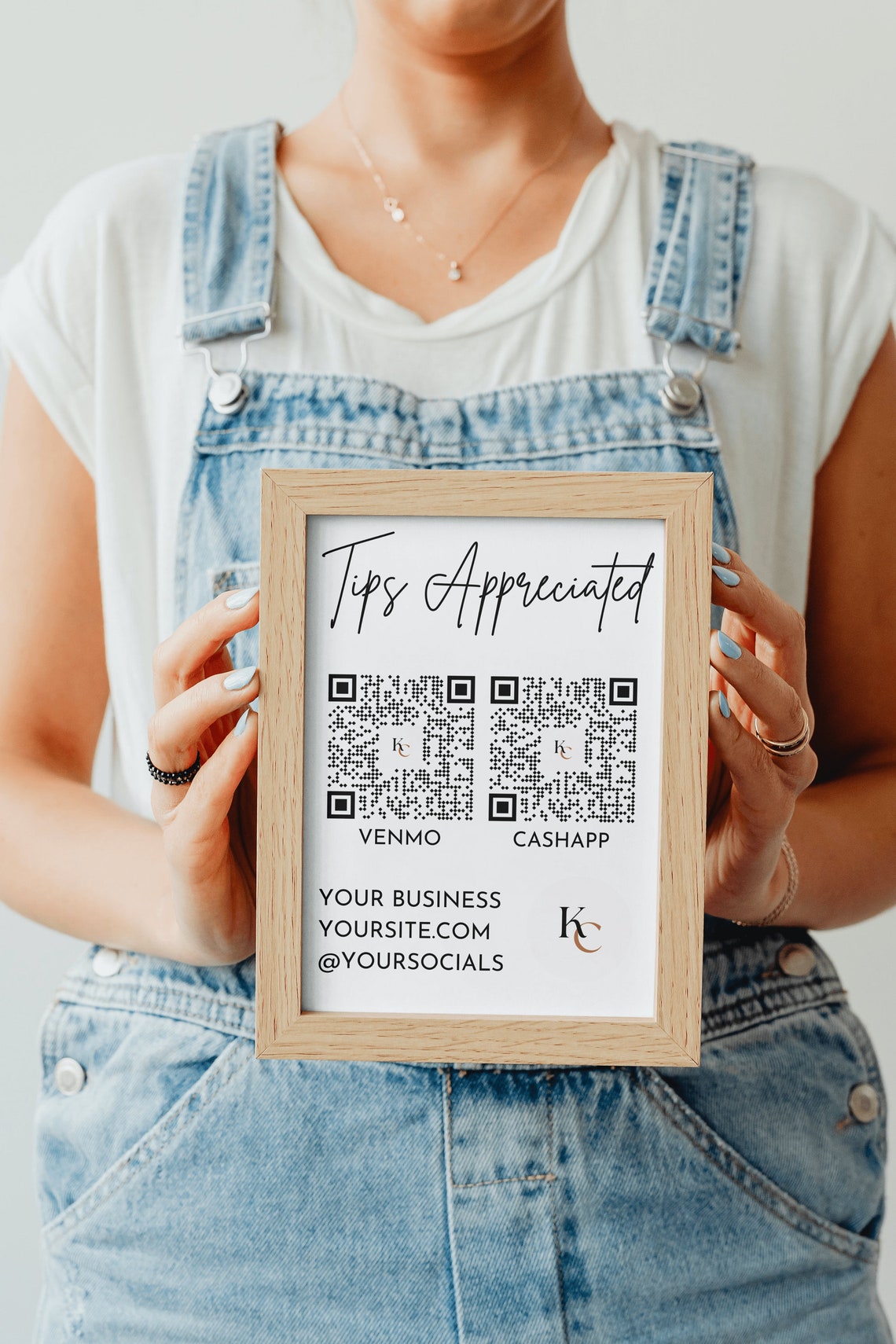 Tip Sign, Small Business Tips Sign, Venmo Tip Sign, Virtual Tip Jar, Qr ...