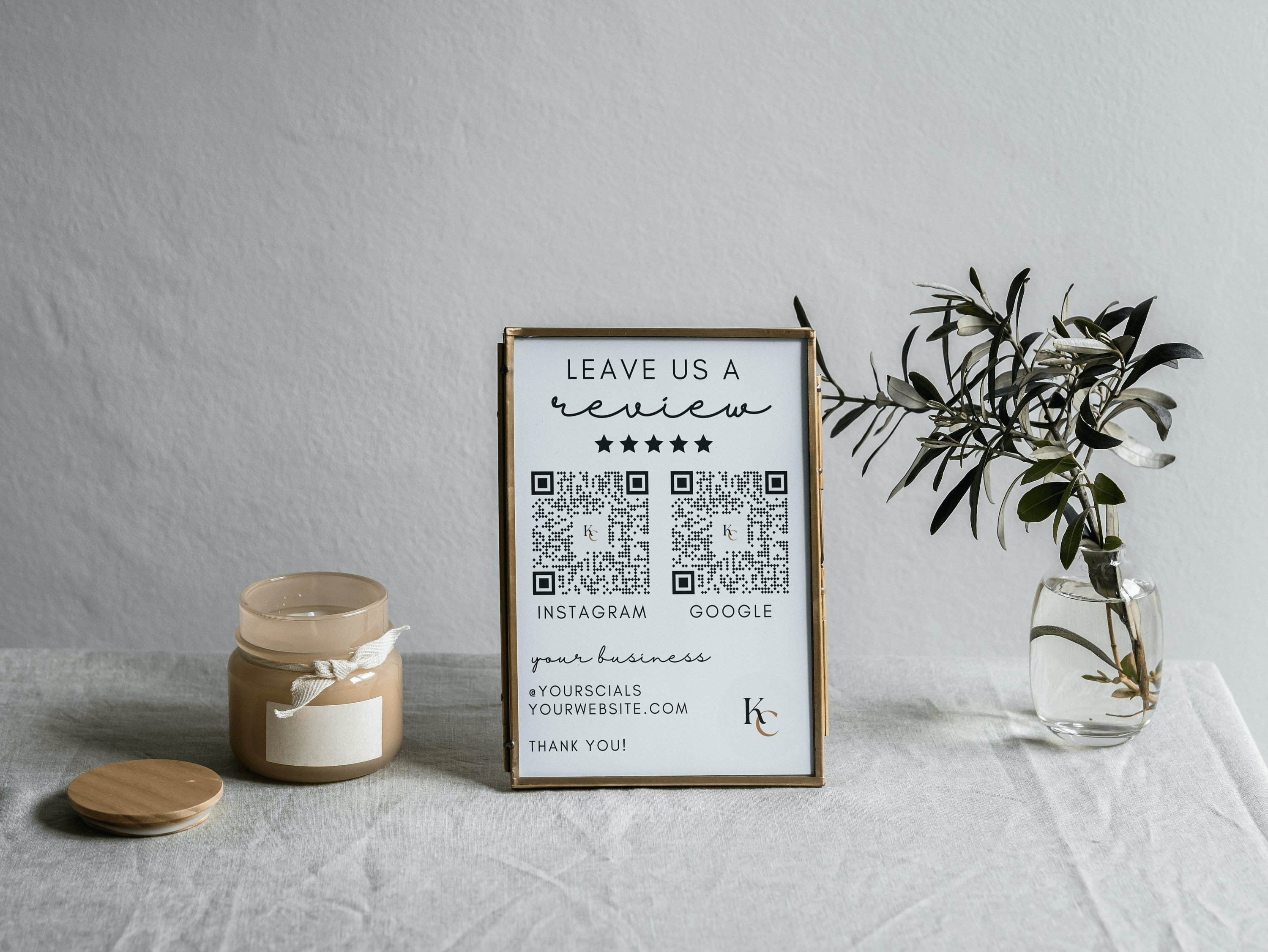 Leave a Review Sign Template, Vendor Booth Sign, Small Business, Google ...