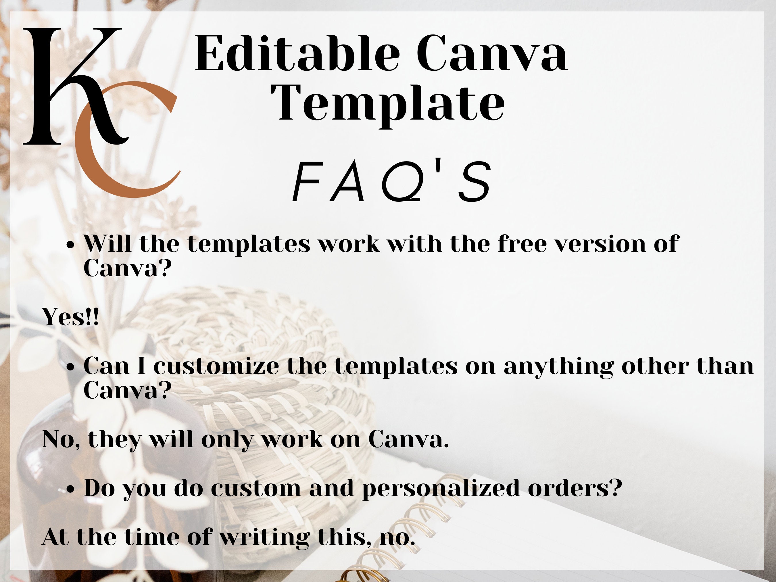 Editable Order Form Canva Template, Custom Order Form, Small Business ...
