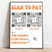 Halloween Scan to Pay Sign, Editable Scan to Pay, Small Business Sign ...