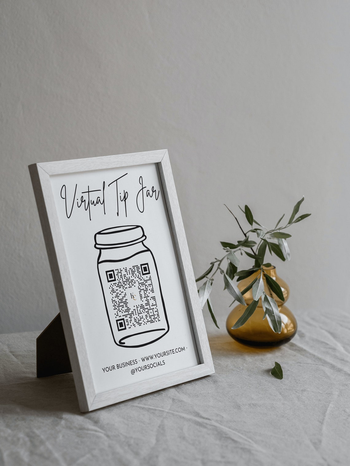 Virtual Tip Jar Sign Template, Venmo Tip Sign, Cash App Tip Jar ...