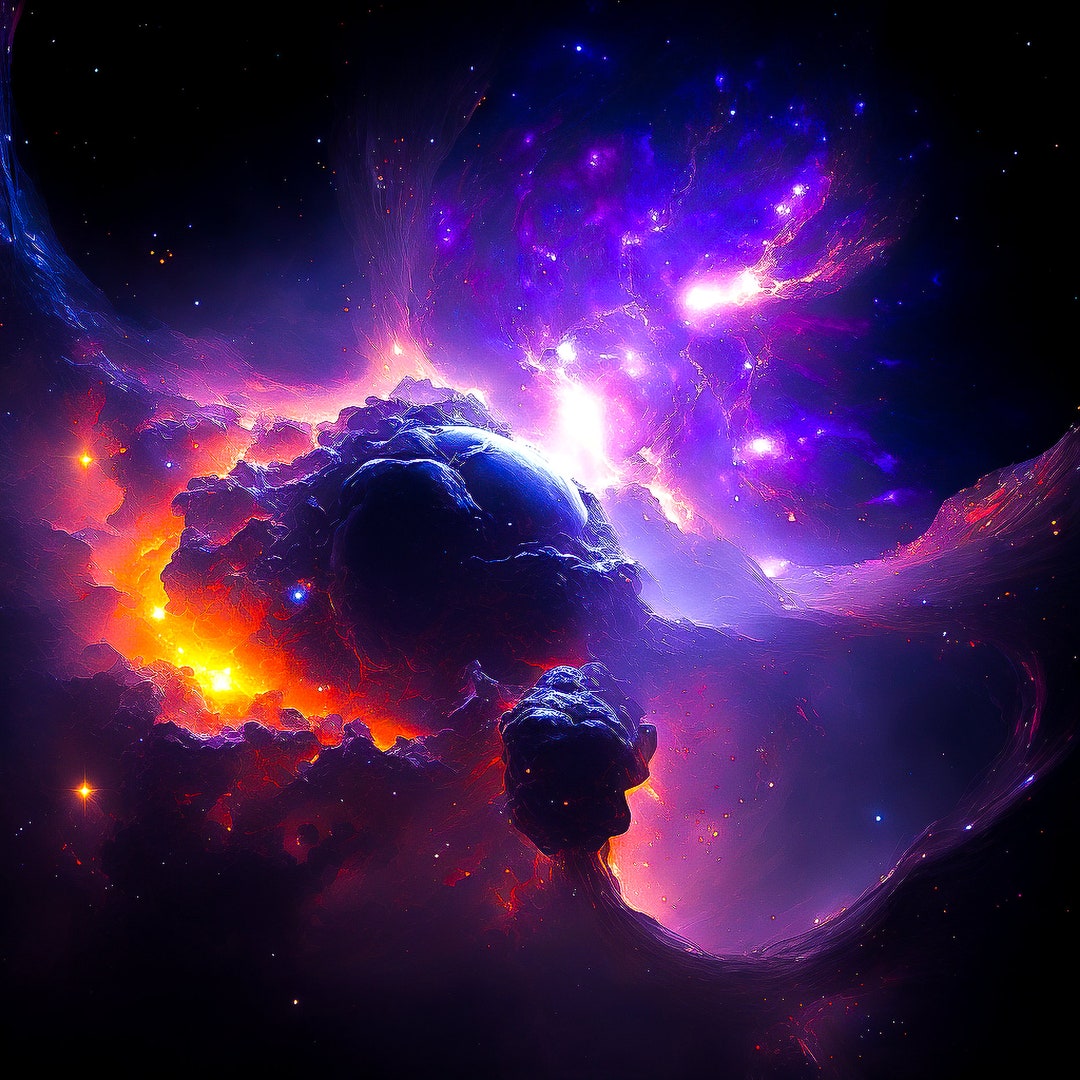 Universal Womb DIGITAL PRINT DOWNLOAD Space Art Galaxy Art - Etsy