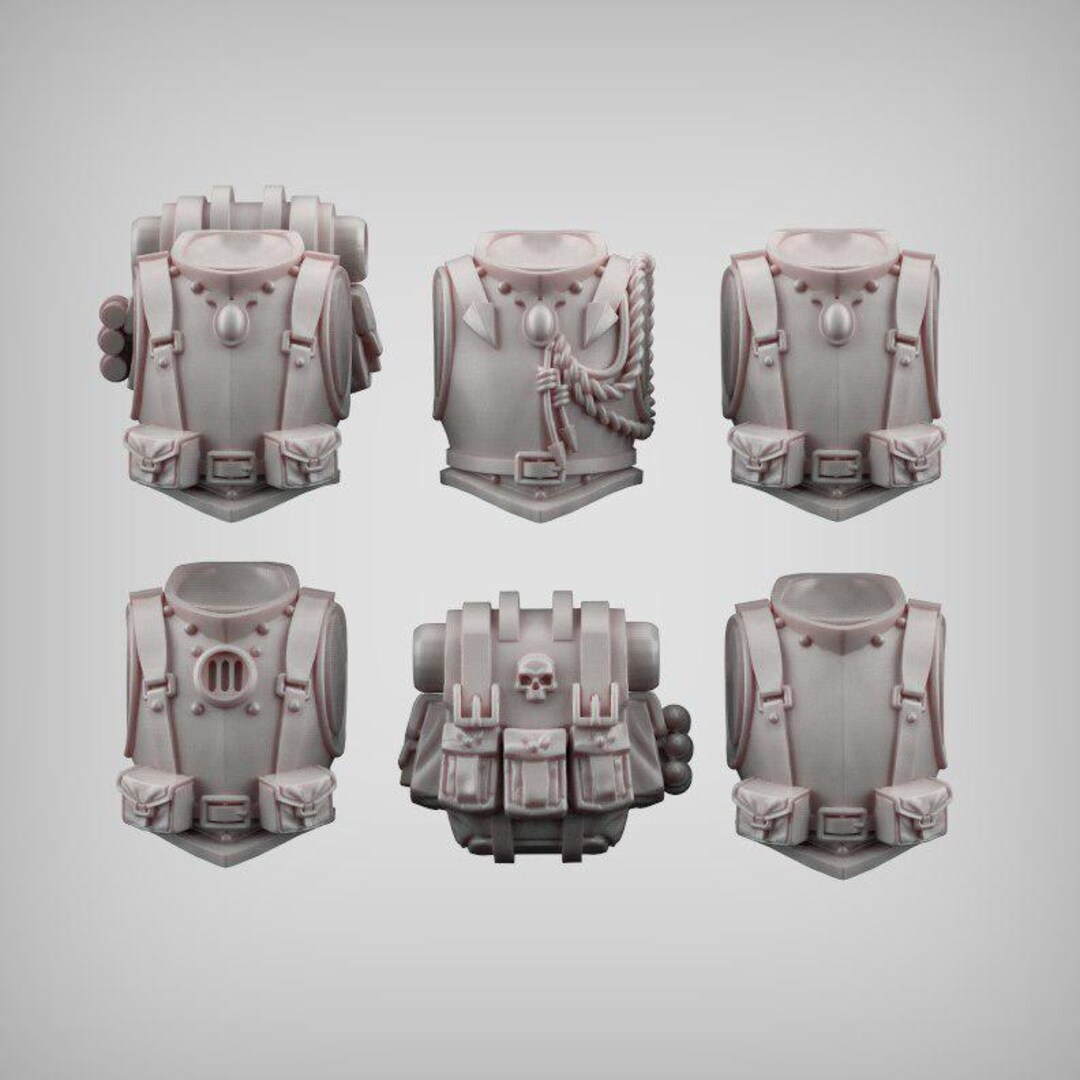 Praeto Legionnaire Torso Set X10 Scifi Wargame Roleplay 32mm 3D ...