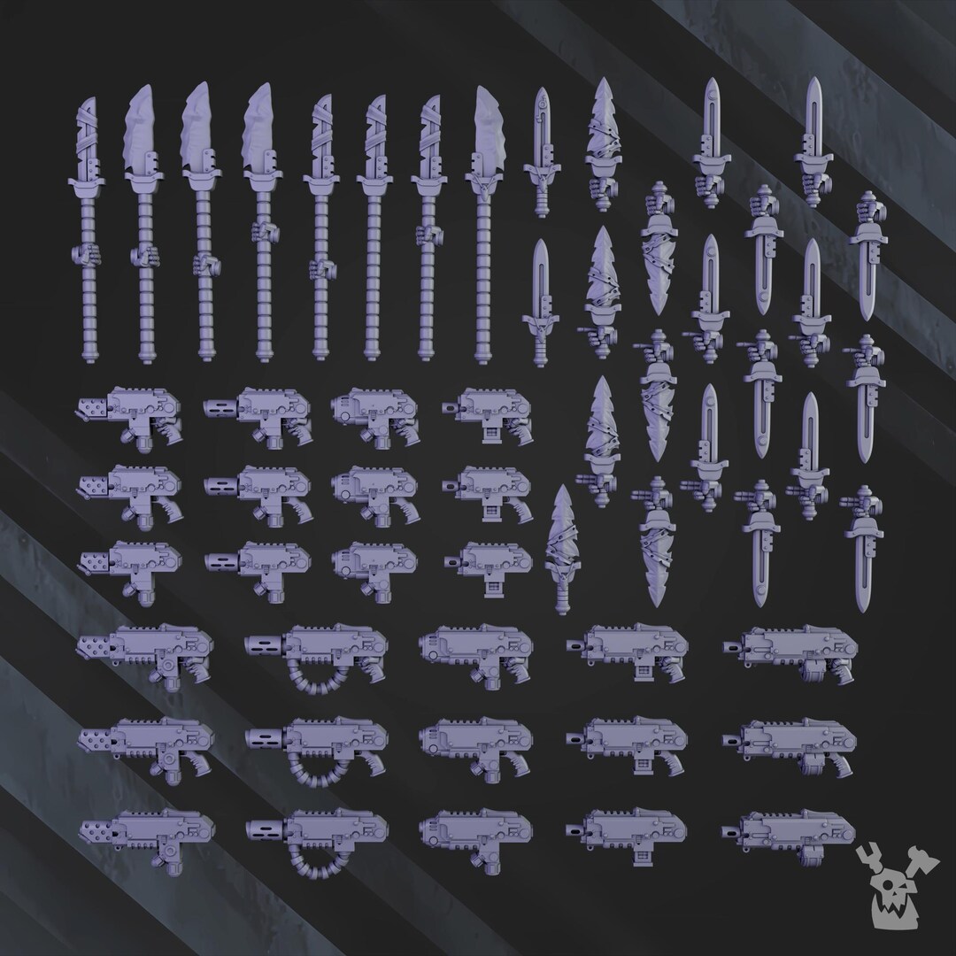 White Megalodon Clan Weapons Full Pack 60+ Items Scifi Wargame Roleplay ...