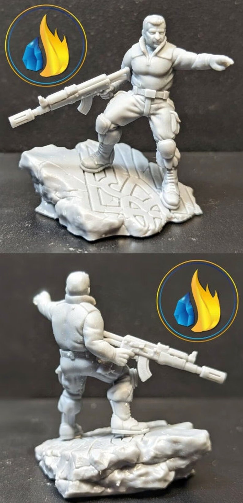 Heretic Cult Flamethrower and Machine Gun Operator Scifi Wargame ...