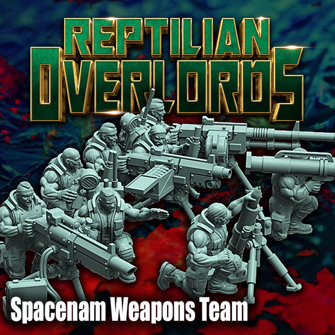 Spacenam Heavy Weapons Team Jungle Fighters Scifi Wargame Roleplay 32mm ...