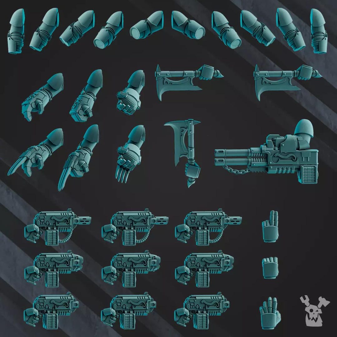 Scylla Legion Destroyers Weapons Set Scifi Wargame Roleplay 32mm 3D ...