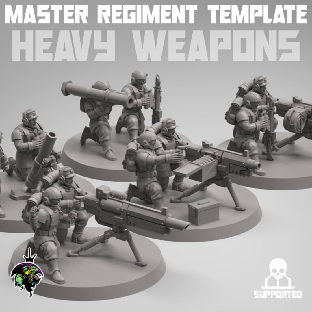 Master Regiment Template Heavy Weapons Teams Heroic 32 Wargame Scifi - Etsy