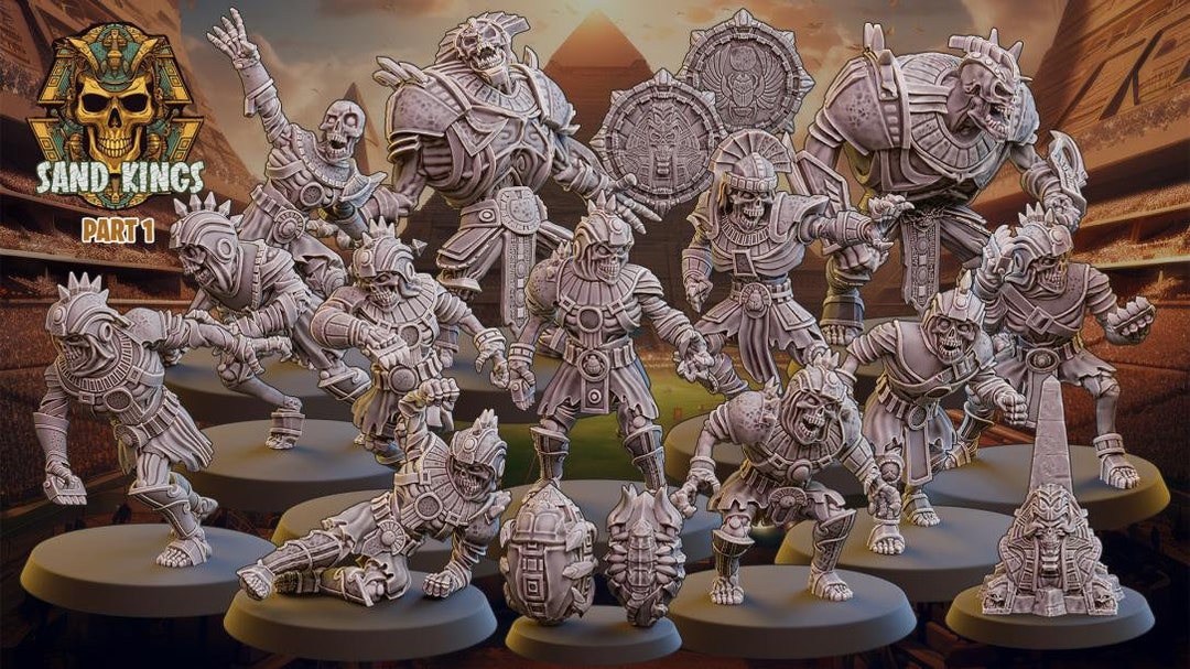 Undead Sand Kings Team X18 Fantasy Football UGNI Miniatures 3D - Etsy