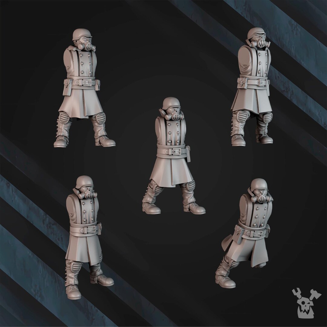 Infanterie Regiment Body Set X5 Scifi Wargame Roleplay 32mm 3D ...