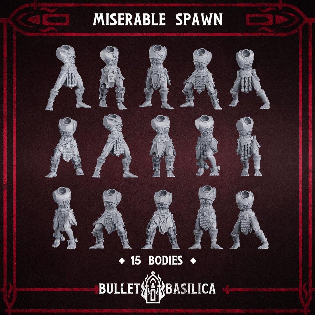Miserable Spawn Bodies X15 Alternative Grimdark Wargame Roleplay Bullet ...