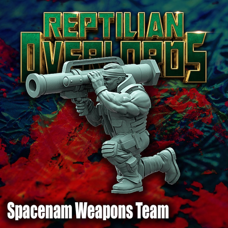 Spacenam Heavy Weapons Team Jungle Fighters Scifi Wargame Roleplay 32mm ...