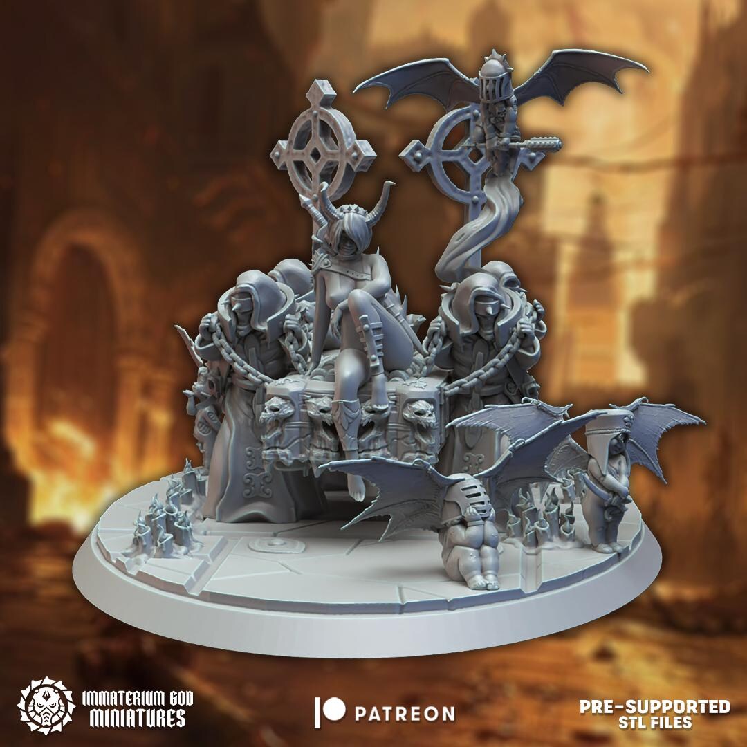 Heretic Court Sci-fi Horror Fantasy Wargame Roleplay 32mm 3D Immaterium ...