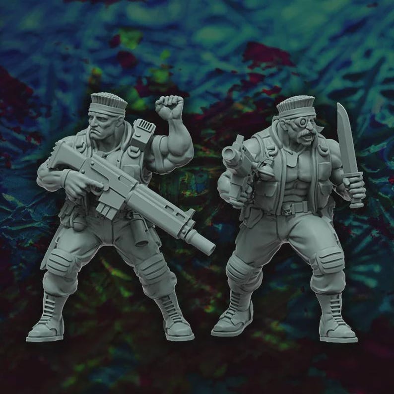 Spacenam Jungle Fighters Light Recon Bodies and Heads Scifi Wargame ...