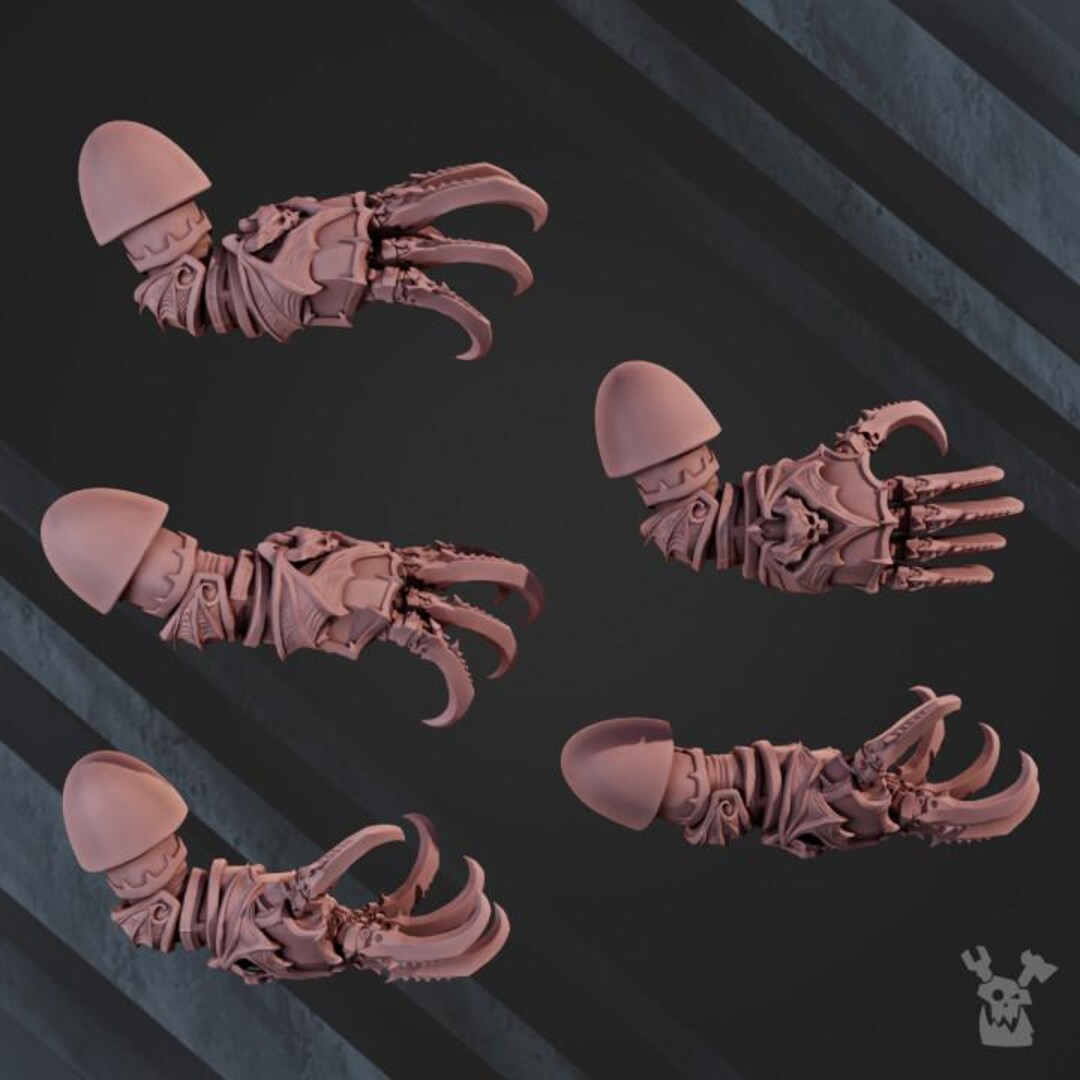Nocturnal Vampire Lords Claws Set X10 Scifi Wargame Roleplay 32mm 3D ...