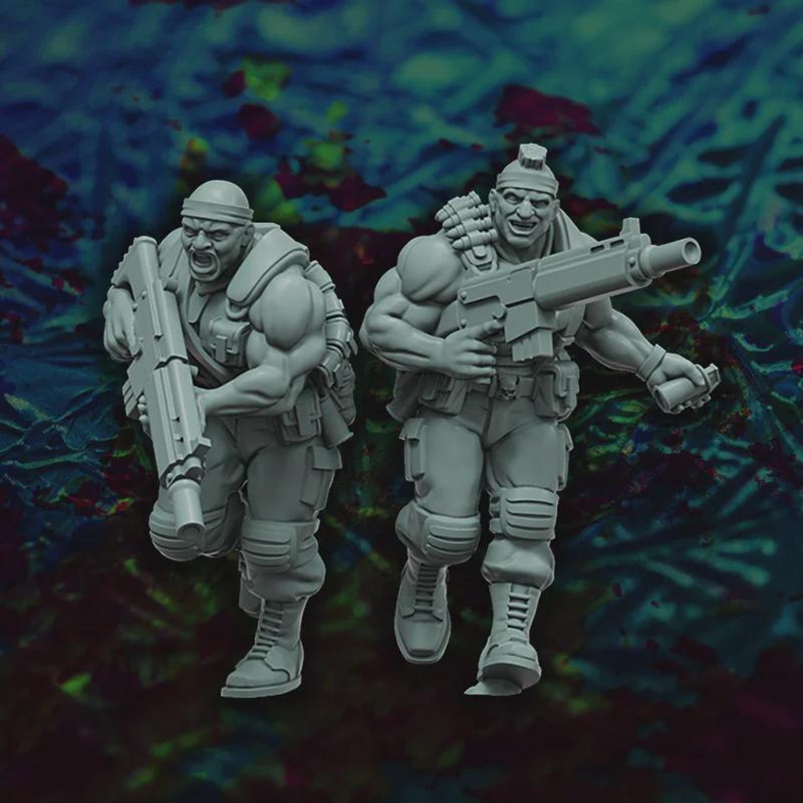 Spacenam Jungle Fighters Light Recon Bodies and Heads Scifi Wargame ...
